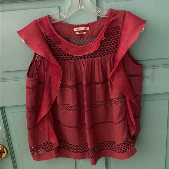 Isabel Marant | Tops | Isabel Marant Etoile Cole Crochet Panel Blouse ...